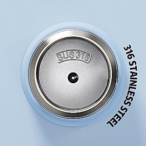 bukebro Stainless Steel Vacuum Insulated Water Bottles Leak Proof with Straw,keep warm|cool,Gifts for him|her,used in office,outdoor sports 17oz/500ml (17oz blue)