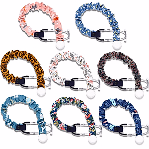 8 Pieces Stethoscope Covers Handmade Scrunchie 8 Styles Cotton Stethoscope Sleeve Removable Tube Stethoscope Covers for Hospital Nurses Doctors