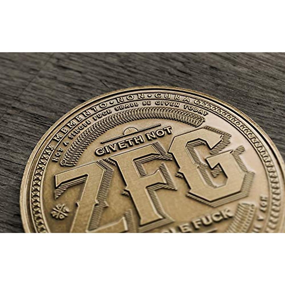 ZFG Inc. IDGAF Middle Finger Reminder Coin, Bronze Color, Collectible Challenge Coin, 1-Count