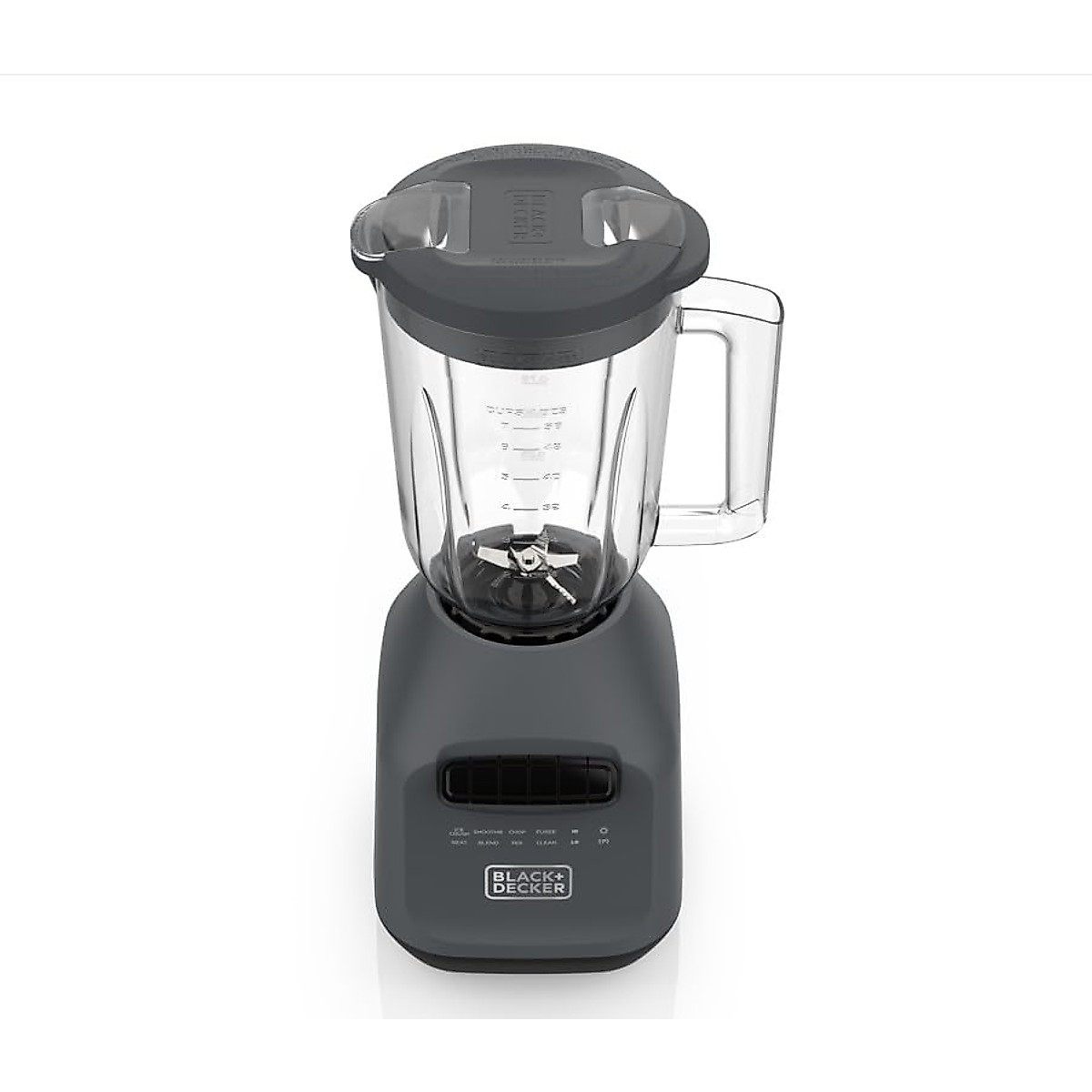 Black & Decker Ice Crush Blender with 56 Ounce (7 Cup) PerfectPour Plastic Jar, Powerful 6-tip Stainless Steel Blade, 8-speeds plus Pulse, 750 Peak Watts of power