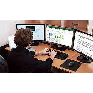 MROCO Mouse Pad [30% Larger] with Non-Slip Rubber Base, Premium-Textured & Waterproof Computer Mousepad with Stitched Edges, Mouse Pads for Computers, Laptop, Gaming, Office & Home, 8.5 x 11 in, Black