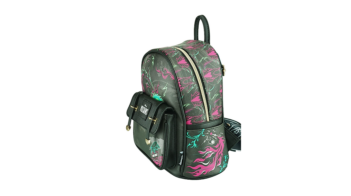 Disney Maleficent Mini Backpack - Stylish Vegan Leather Bag