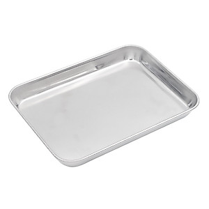 Aspire Baking Sheet with Rack Set, Stainless Steel Cookie Sheet and Cooling Rack, 9.5 Inch X 7 Inch X 1 Inch