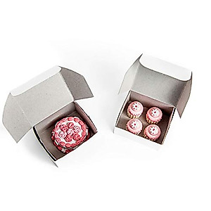 The Queen's Treasures 18 Inch Doll Bakery Food Accessories, 4 Mini Cupcakes and Party Cake with 2 Bakery Boxes,Compatible with American Girl Furniture