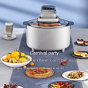 TJHamaipi Air Fryer 7 Quart, 4-in-1 Multifunctional Air Fryer with LED Touchscreen and 8 Preset Functions, Digital Air Fryer with Visible Window, 80°C to 450°C, 1100W Oilless Compact Air Fryer