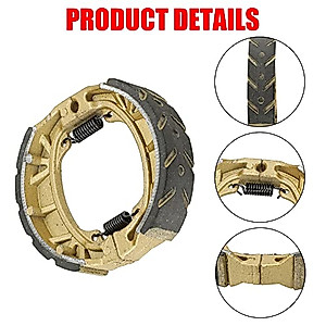 GREHUA CG125 105mm Drum Brake Shoes Pads Chain Tensioner Adjuster Kit for 212cc 196cc 6.5hp Coleman BT200X CT200U Trail 200 CT200U-EX Baja Warrior MB165 Massimo MB200 CRF70 Motorsports Mini Bike Parts