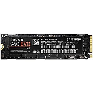 Samsung 960 EVO Series - 250GB PCIe NVMe - M.2 Internal SSD (MZ-V6E250BW)