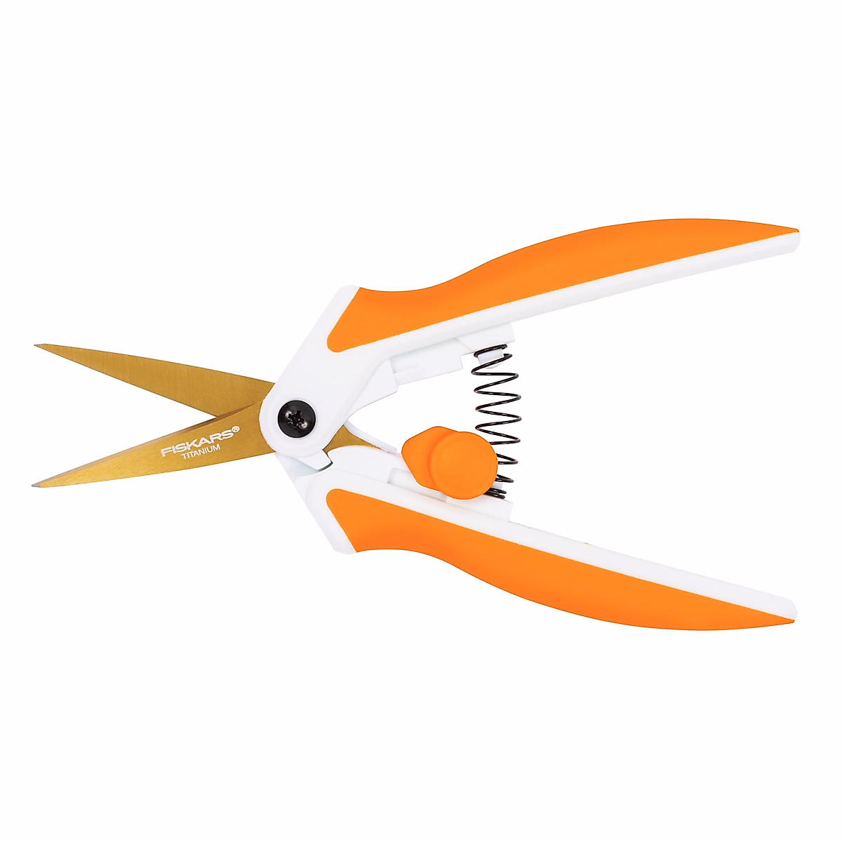 Fiskars Scissors 190520-1001 Titanium Micro-Tip Easy Action Scissors, 6 Inch, Orange