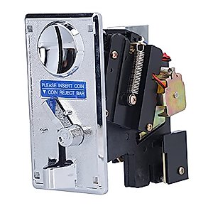 Compare and Choose Electronic Coin Acceptor with Three Sets of Anti Fishing Electric Eye Counting Devices, Convenient and Correct for Arcade Game Vending Machine (Silver Gray)