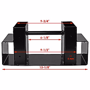 Sunnydaze Firewood Log Rack Bracket Kit - Adjustable to Any Length - Open-End Design - 1 Pair of Brackets