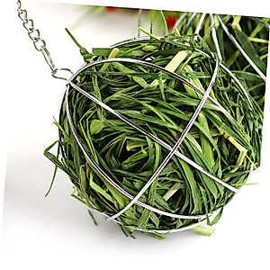 balacoo 2 pcs Sphere Hay Feeder Guinea Pig Hamster Hanging Grass Dispenser Pet