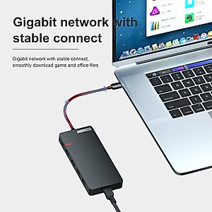 USB C HUB, ANNNWZZD Docking Station 11-in-1 USB C Adapter with 4K HDMI, VGA, USB 3.0 Port, Type C PD 100W, Ethernet RJ45 Port, SD/TF Cards, 3.5 mm AUX