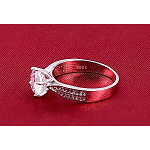 TenFit Jewelry Engagement Ring for Women Wedding Band 4ct Simulated Diamond Rings