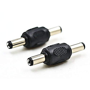 Qaoquda DC 5.5 x 2.1mm Power Adapter, (2 Pairs) DC Power 5.5mm x 2.1mm Female to Female Coupler, Male to Male Coupler, for LED/CCTV Camera