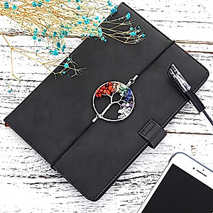 cobee Elastic Bookmark, 2PCS Tree of Life Elastic Bookmarks Crystal Bookmark Antique Beading Bookmarks Book Markers for Women Chakra Healing Bookmark for Any Books Diary Travel Journals