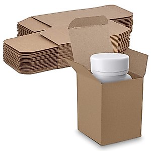 MT Products Tuck Top Kraft Paperboard Gift Box - 3" x 3" x 4" Gift Boxes with lids for Presents - Pack of 30