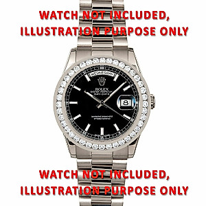 Ewatchparts 3ct Channel Diamond Bezel Watch Part Compatible With Rolex Submariner, GMT Master 2, Daytona