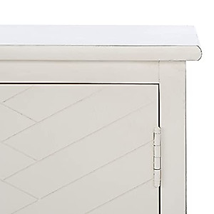 SAFAVIEH Home Collection Magnolia Distressed White 2-Door 2-Shelf Media Stand (up to 55-inch Flat Screen TV)