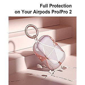 DGege for Airpods Pro Case, Cute Women Airpod Pro 2 Case Cover TPU Protective Skin with Keychain Accessories Compatible with Apple Airpods Pro 1st/2nd Generation Charging Cases, Geometric