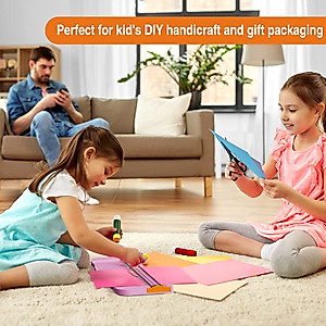 Paper Cutter 12 Inch Titanium Paper Trimmer Scrapbooking Tool with Automatic Security Safeguard and Side Ruler for A4, Craft Paper, Label, Photo and Cardstock (Pink)