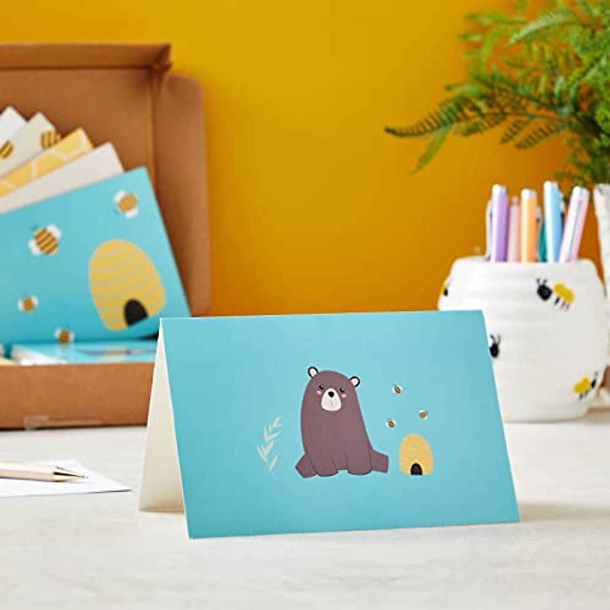 48 Pack Honey Bee Thank You Cards with Envelopes, All Occasion Assorted Blank Note Cards (6 Cute Designs, 4x6 In)