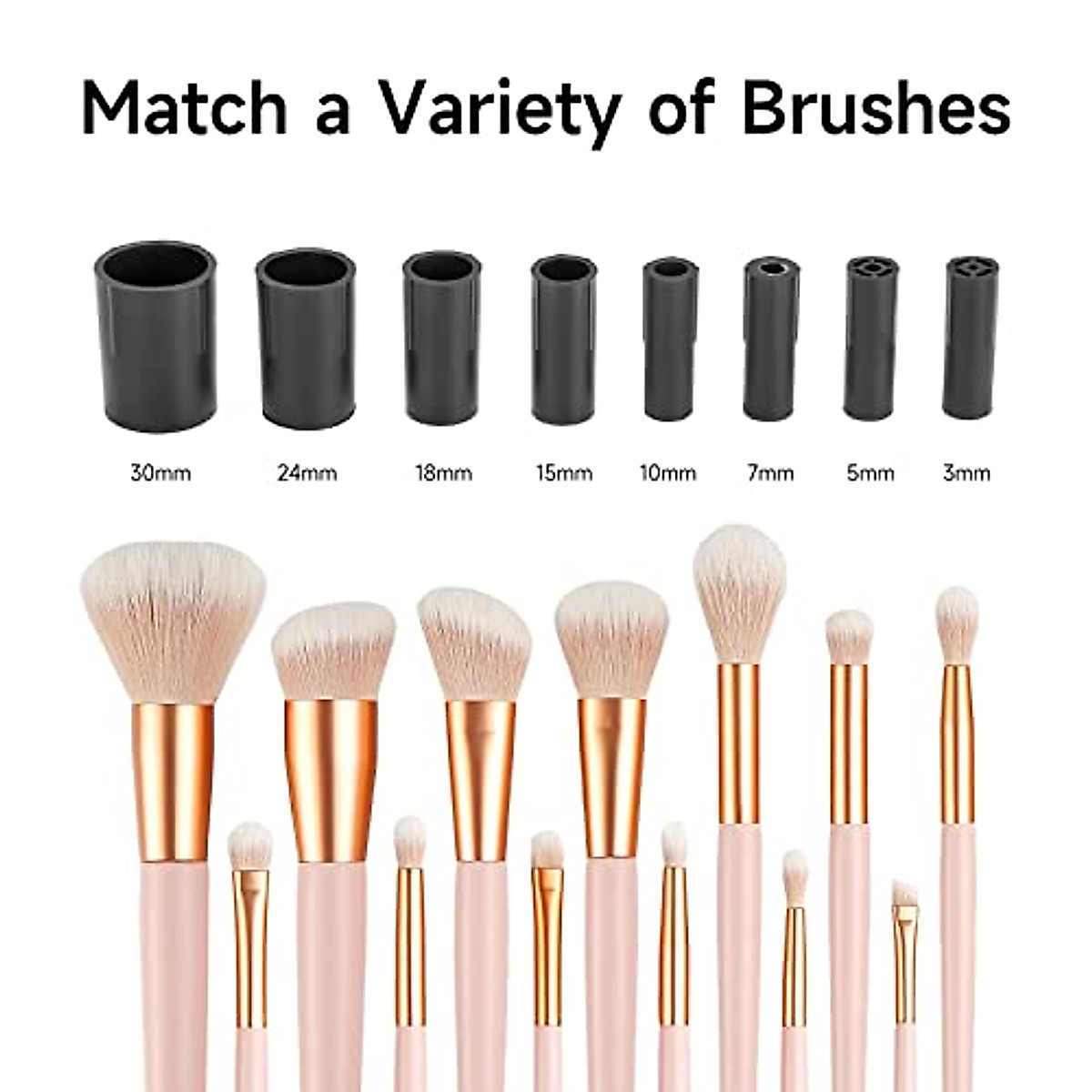 JZLUCKY Electric Makeup Brush Cleaner and Dryer Machine, Upgrade Super Fast Portable Brushes Cleaner, Wash and Dry Brushes in Seconds, Cosmetic Spinner Cleaner for Most Size Brushes(black)