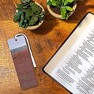 Footprints Poem Sandy Beach 2 x 6 Cardstock Tassel Bookmark, Pack of 12