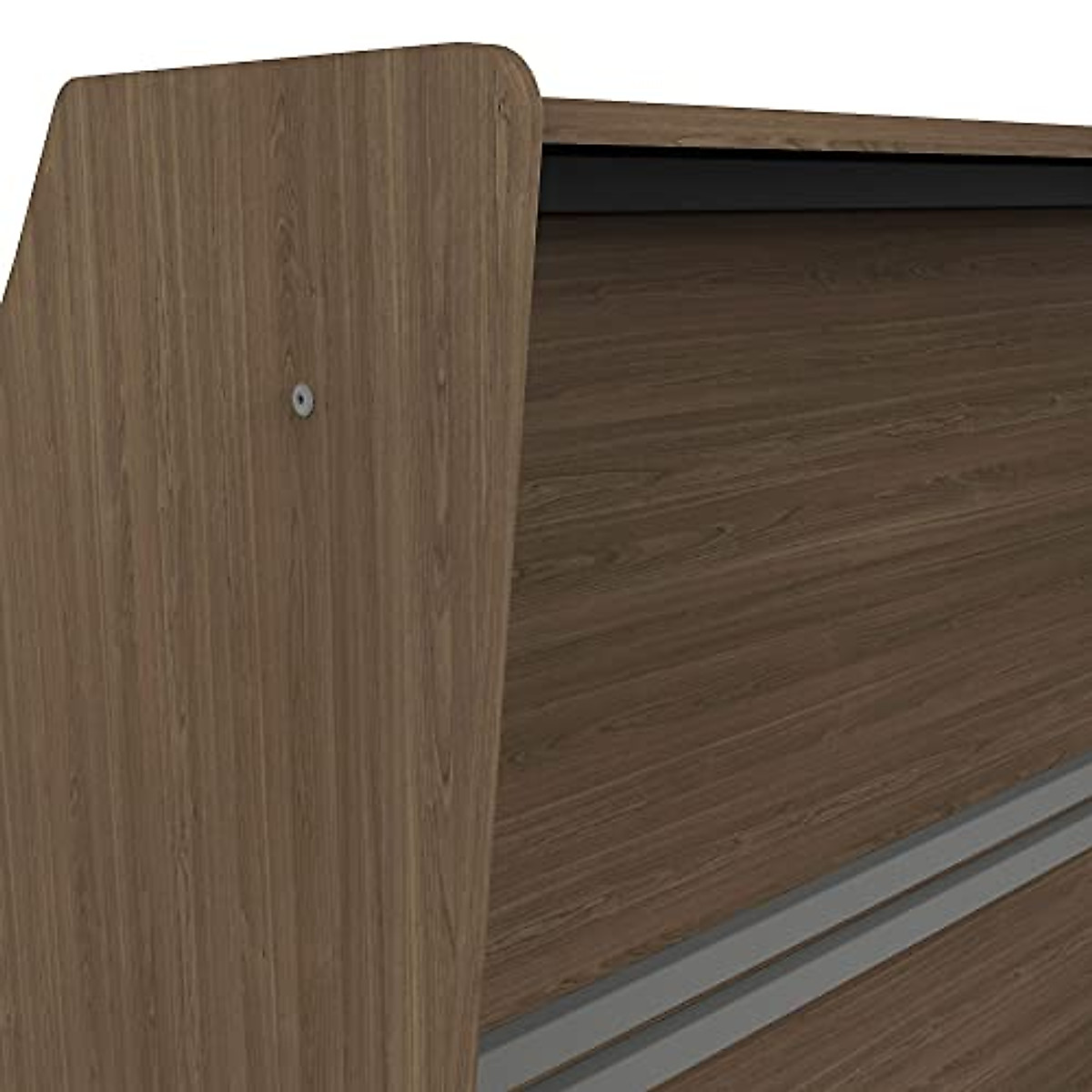 Linea Italia Office Reception Desk, 48" x 24" x 45", Walnut