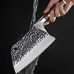 Hong Won Meat Cleaver,Butcher knife,Chop knife,Ultra Sharp Chef knife,High carbon stainless steel knife