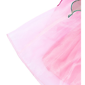 MDYCW Princess Fairy Costume for Toddler Girls, Birthday Party Fairy Dress Up, Special Occasion Dress, Pink