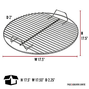 Weber Cooking Grate, 17.5 inches, Heavy Duty Plated Steel