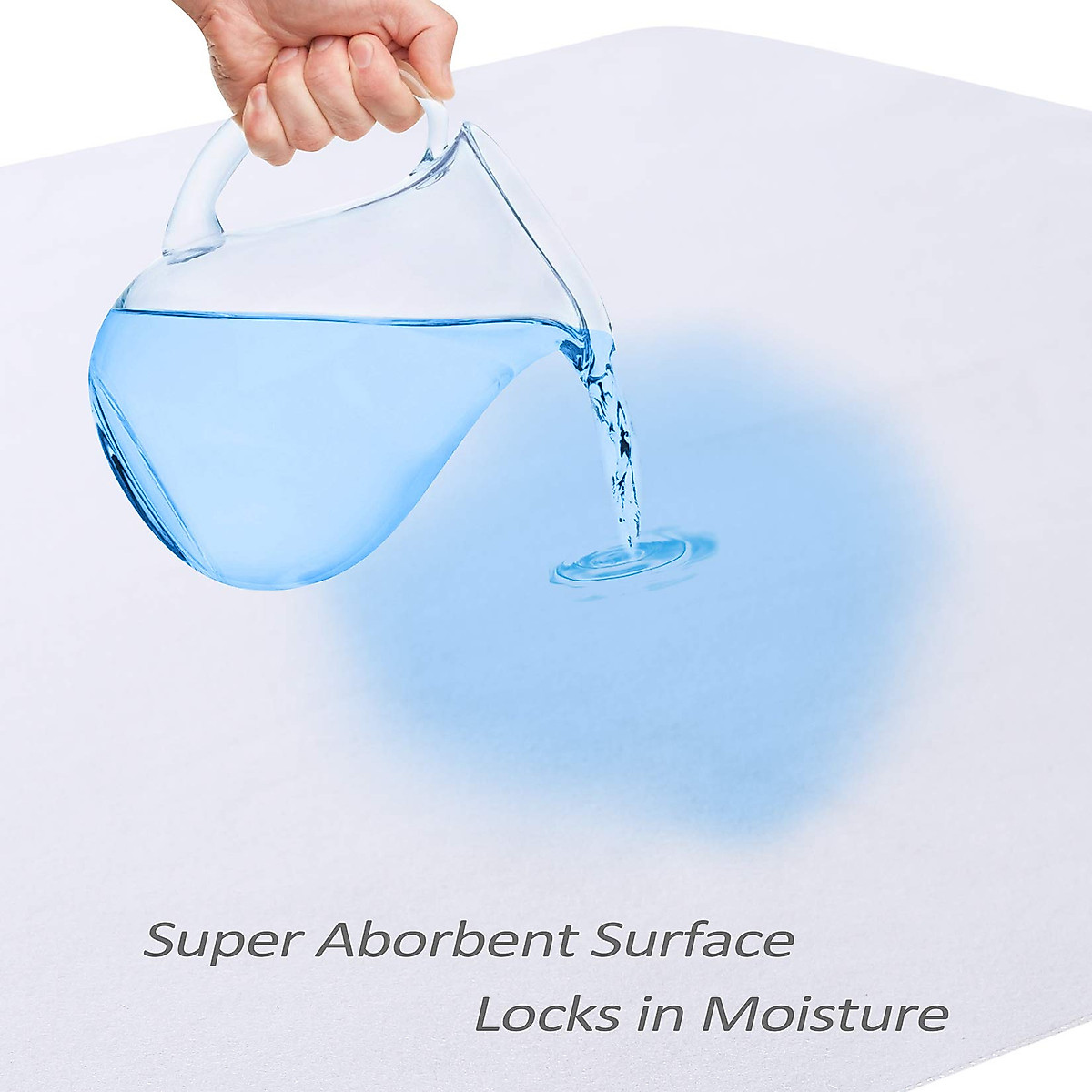 Waterproof Crib Mattress Protector Pad Flannel Crib Protector Pad Incontinence Pad Wetting Reusable Waterproof Cover 100% Water Resistant Cotton Mattress Protector Pad Sheet Savers for Baby 27“*39”