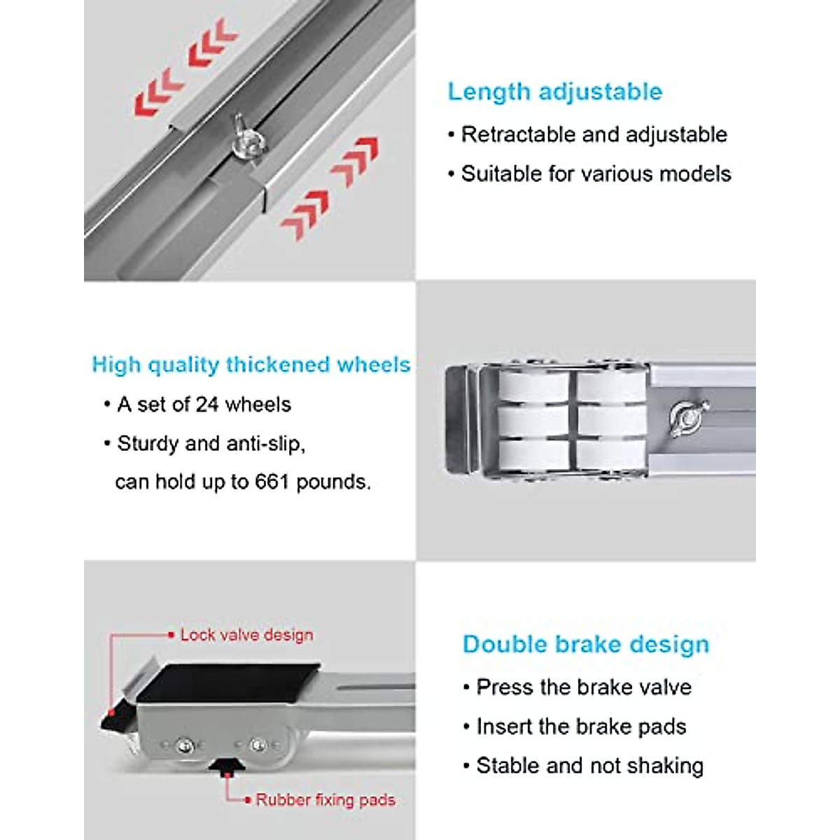 Metal Adjustable Movable Bracket For Refrigerator Washing Machine Dryers Diswashers Base, Extensible Appliance Roller Furniture Dolly Mobile Roller, Washing Machine Stand with wheels