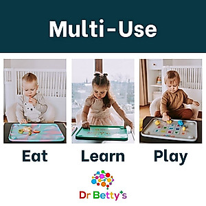 Dr. Betty’s - Food Grade Silicone Placemat/Play Mat with Super Suction and Raised Edges to Contain Messes for Babies + Toddlers + Kids | Non-Slip, Dishwasher Safe (Lavender)