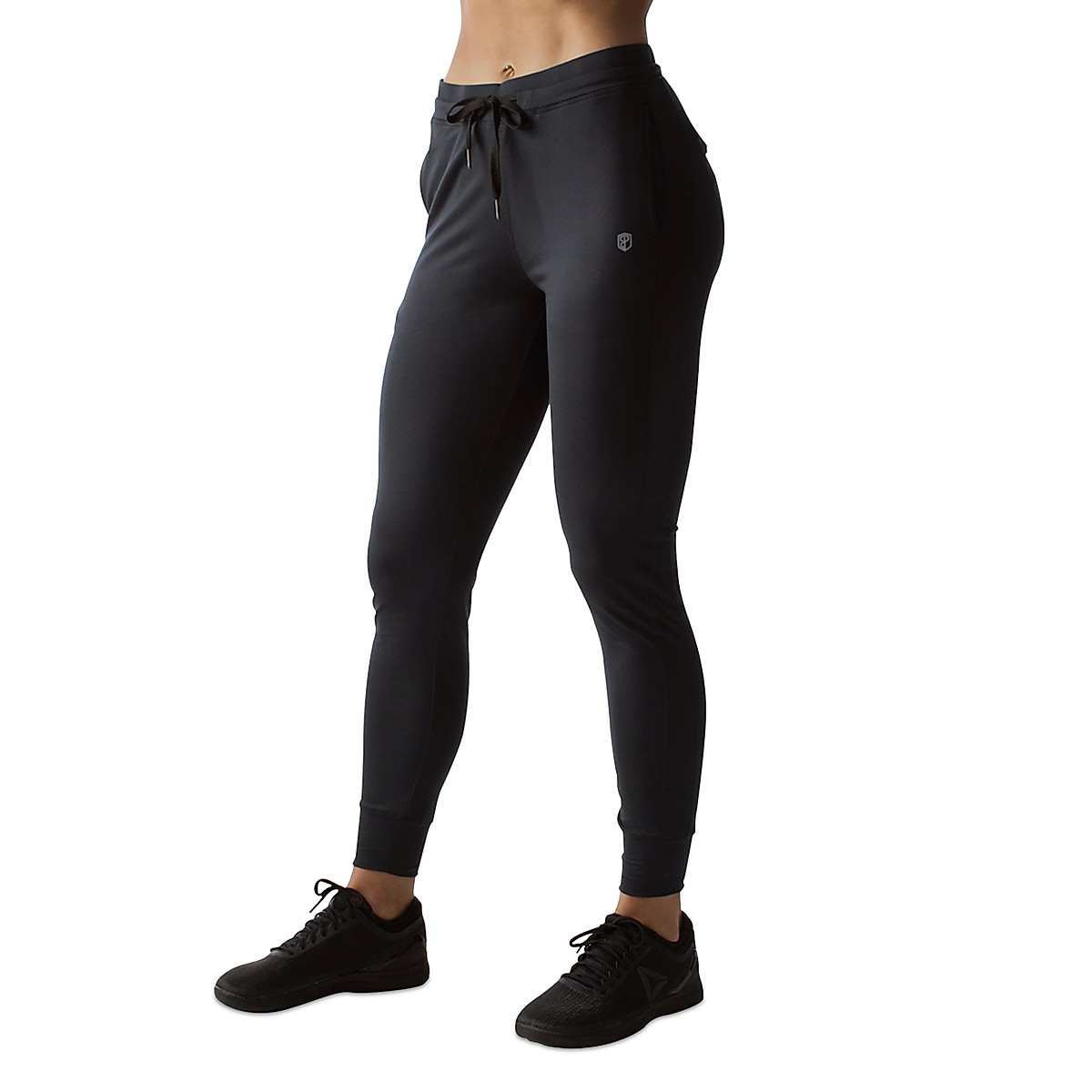 Born Primitive Rest Day Athleisure Joggers for Women (Medium, Black) - Womens Joggers with Zippered Back Pockets - Ultra-Soft, Stretchable Comfy Jogging Pants for Running, Yoga & Workout