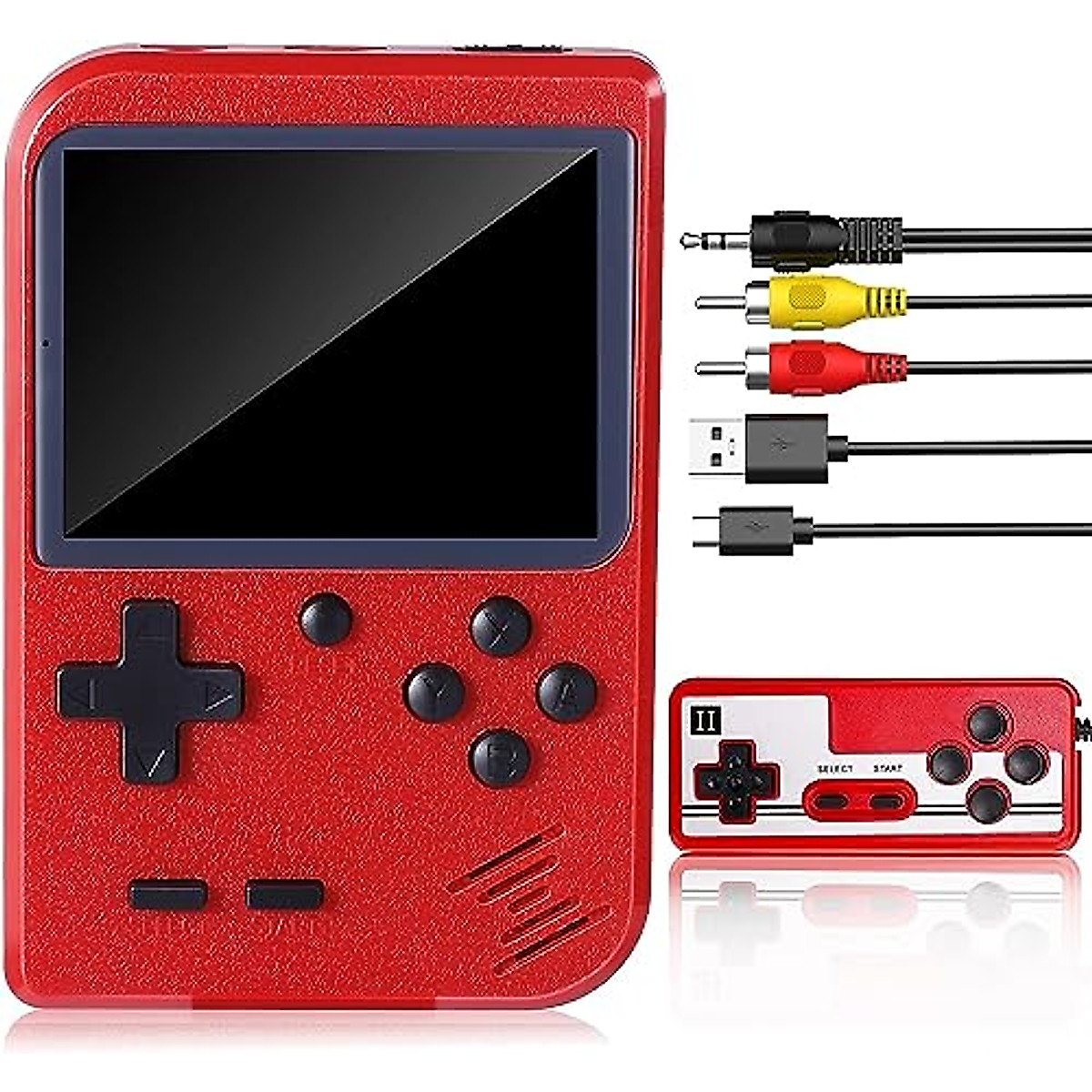 Tlsdosp Retro Handheld Game Console, Portable Retro Video Game Console with 400 Classical FC Games, 3.0-Inch Screen. Storage Bag. 1020mAh Rechargeable Battery Support for Connecting TV and Two Players