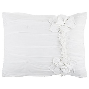 Rizzy Home | BQ4332 | Polyester Quilt | 106"x92" White/Neutral/ Stripe