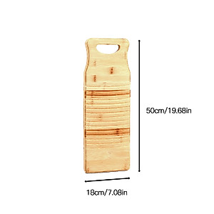 awagas 20"x7" Natural Bamboo Washboard Laundry Washboard Hand Washing Board,Washing Clothes Board Old Fashioned Hand Wash Board for Shirts Underwear Clean Home Laundry Supplies-(M)