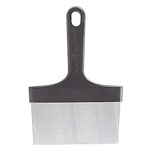 Blackstone 5061 Griddle Heavy Duty Flat Top BBQ Grill Scraper for Cleaning – Stainless Steel Metal Construction with Long Handle – Multipurpose Kitchen Food Scraper & Chopper Accessories, Black