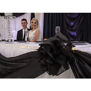 Anderson's Black Gossamer Wedding Decorating Fabric, 59 Inches x 100 Yards