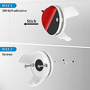 PlusAcc Wall Mount for Echo Dot 5th - Echo Dot 5 Generation Wall Holder Stand Hanger, Space-Saving Alexa Echo Dot 5th Gen Accessories Built-in Cable Management (White)