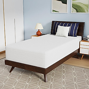 PayLessHere 12 Inch Bamboo Charcoal Cooling Gel Memory Foam Mattress in a Box/Medium-Firm Mattress/Fiberglass Free/Pressure Relief & Temperature Regulation/CertiPUR-US Certified,White Twin
