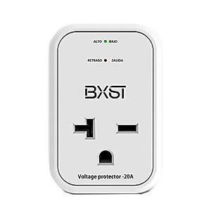 BXST 220V Surge Protector Electronic Voltage Protector for Home Appliance Surge Protector for Refrigerators One Outlet Plug 20A,4400W, White