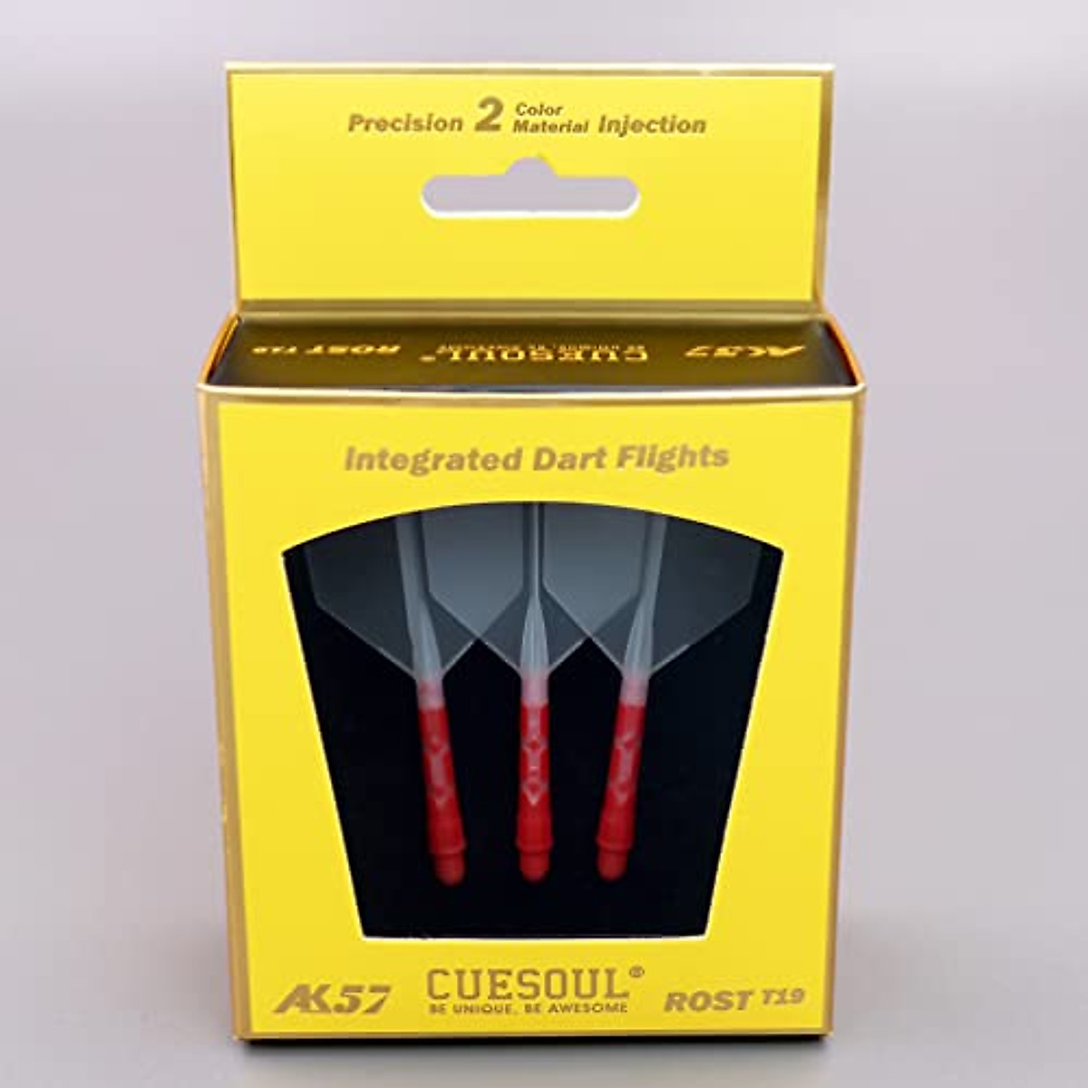 CUESOUL ROST T19 Integrated Dart Shaft and Flights Ice 28mm Big Wing Shape-Say Goodbye to Falling Dart Flight