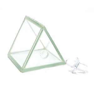EISCO Hollow Glass Prism & Stopper, 1.5x1.5" - Great for Studying Snells Law of Refraction