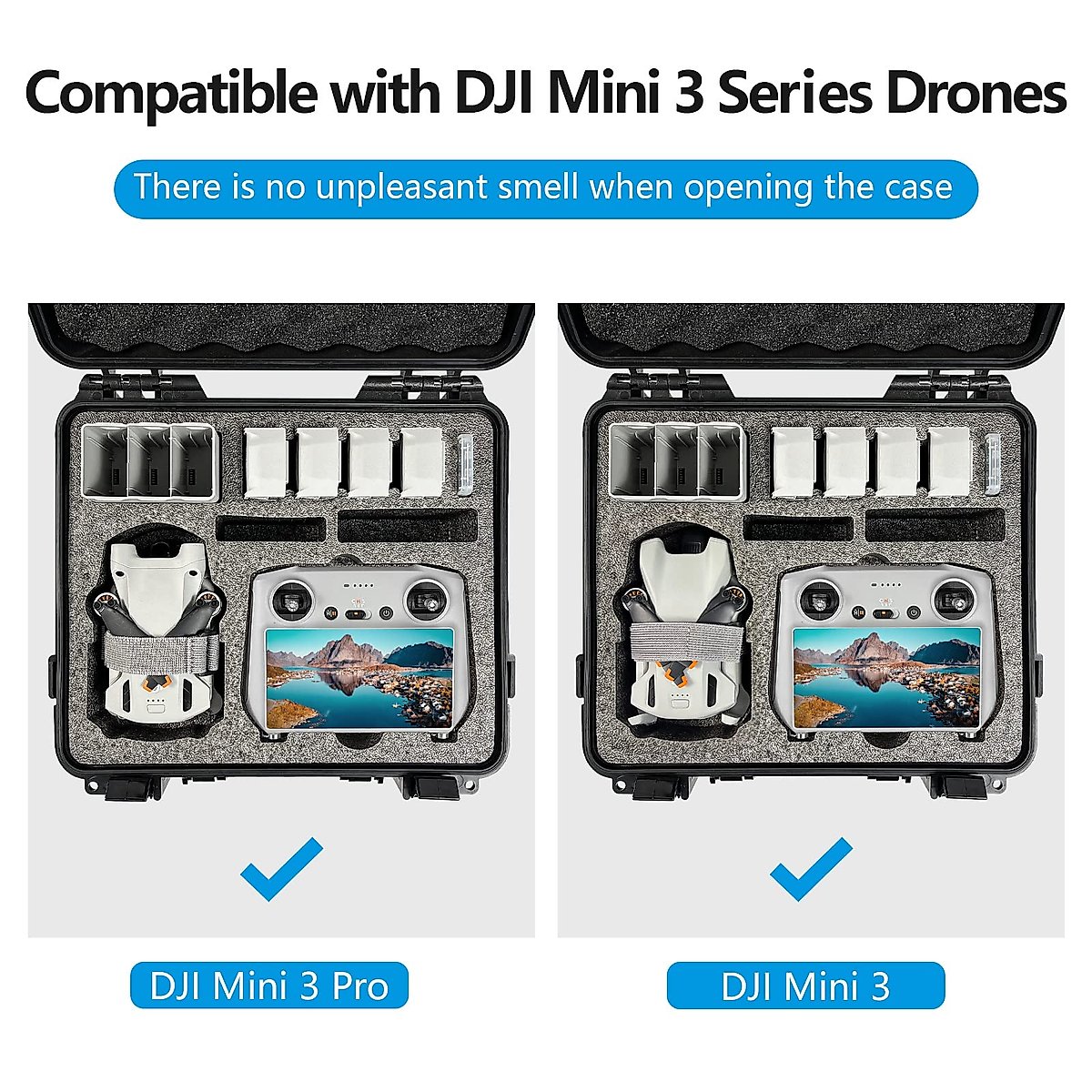 FPVtosky Hard Case for DJI Mini 3/Mini 3 pro,Waterproof Carrying Case for DJI Mini 3 Series with DJI RC Controller,DJI Mini 3/DJI Mini 3 Pro Accessories, (Does not support DJI Mini 4 Pro)