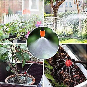 Kavolet Drip Irrigation Kit,131FT Garden Irrigation System, Garden Courtyard Automatic Watering System, Adjustable Watering Sprayer Dripper Kit,for Garden Greenhouse Flower Bed Patio Landscape