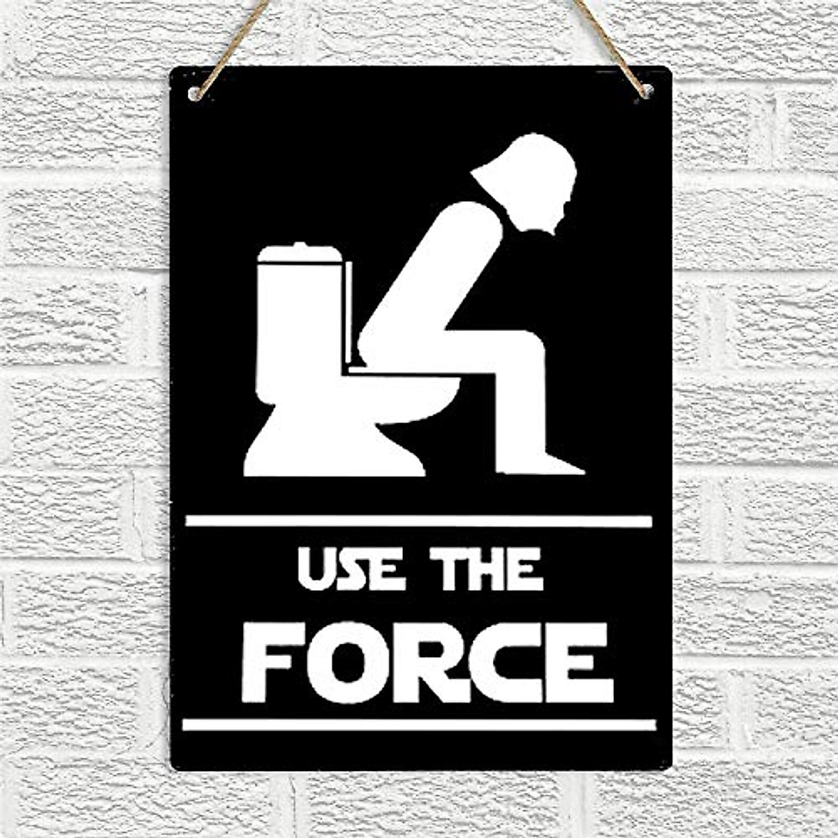 Tin Sign Vintage Signs Use The Force Funny Wc Toilet Restroom Home Bar Club Hotel & Outdoor Street Garage Metal Sign 12X8Inch