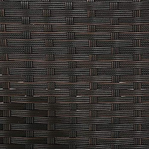 Christopher Knight Home Constance Outdoor 4 Seater Wicker Swivel Chair and Fire Pit Set, Dark Brown + Navy Blue + Hammered Bronze