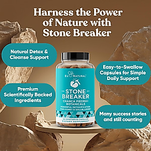 Chanca Piedra Stone Breaker – Natural Dissolver, Kidney Cleanse & Gallbladder Supplement – Detoxify Urinary Tract, Flush Impurities, Clear System – 60 Vegan Soft Capsules